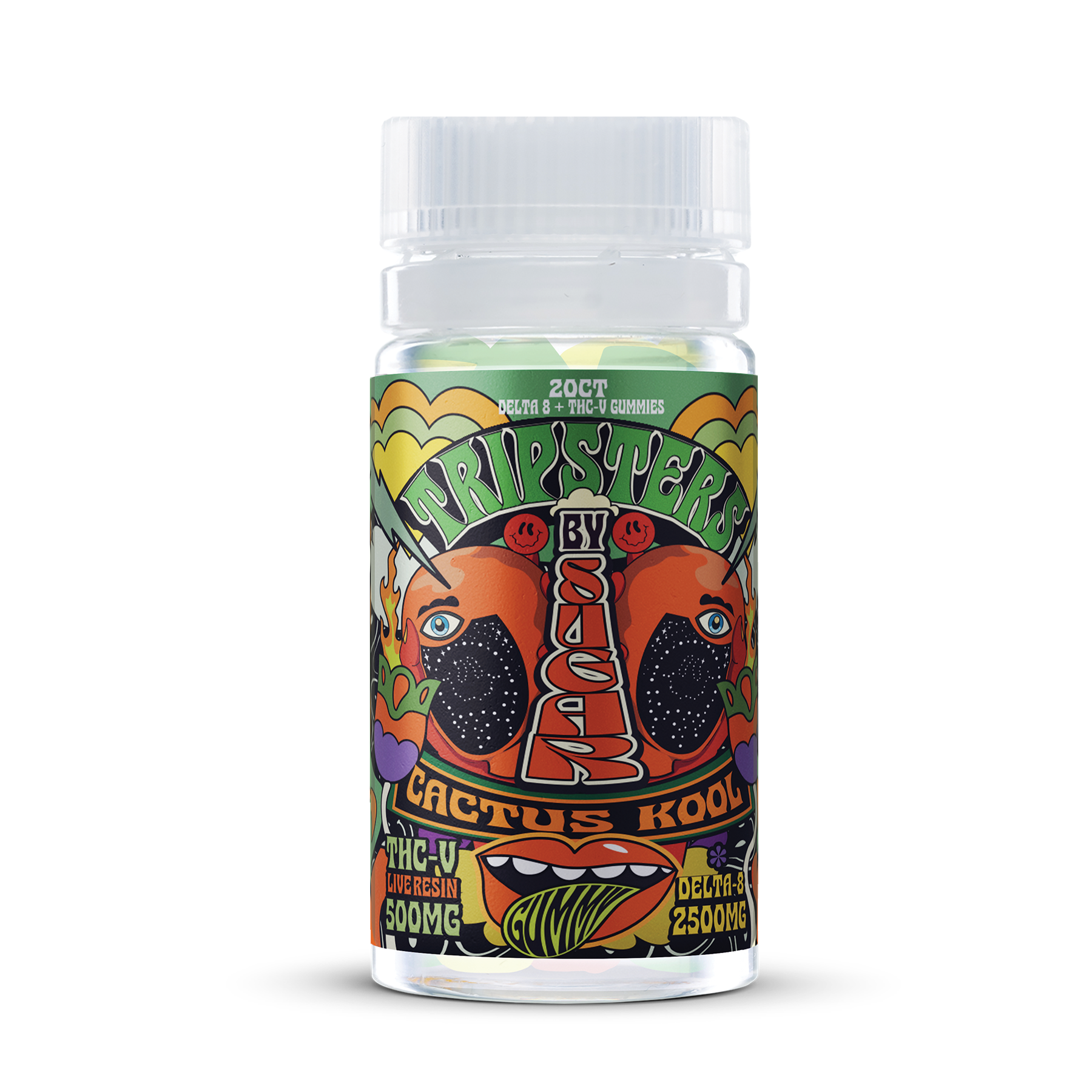 Trippy Sugar Delta-8 + THC-V Gummies | 3000mg - Delta8Resellers