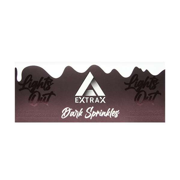 Delta Extrax Lights Out Chocolate Bar | 1200mg | Delta 8 Resellers