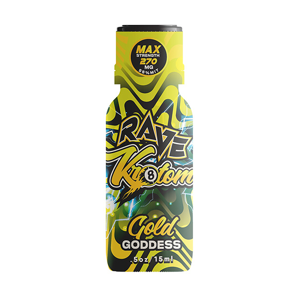 Purlyf Rave Kratom Gold Goddess Shot | 15ml | Delta 8 Resellers