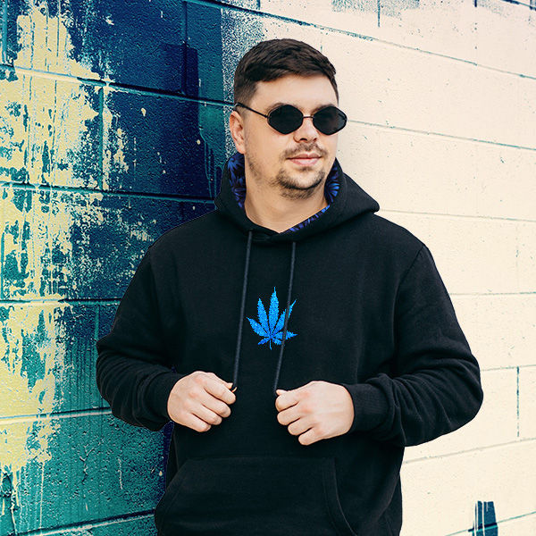 Cannabis Hoodies Embroidered Hooded Sweatshirt | Delta 8 Resellers