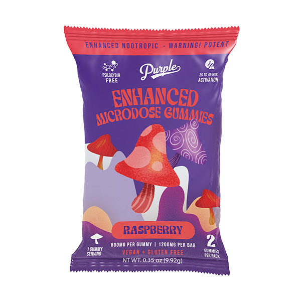 Purple Enhanced Micro Dose Gummies | (2ct) 1200mg - Delta 8 Resellers