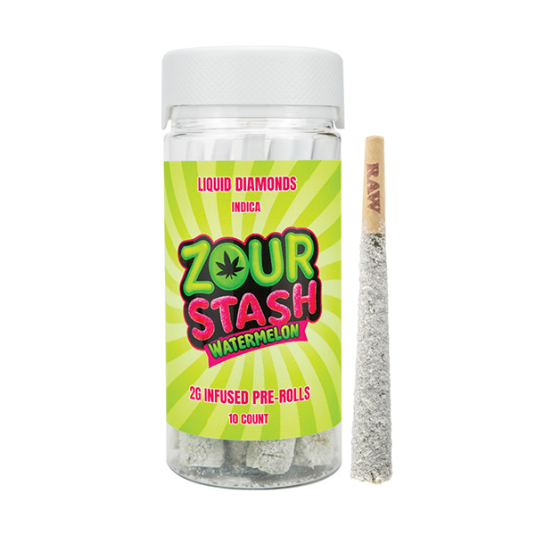 Zour Stash Liquid Diamond Pre-Rolls | (10ct) 20g | Delta 8 Resellers