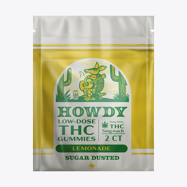 Howdy Low Dose Sugar Dusted THC Gummies | 2 Count | Delta 8 Resellers