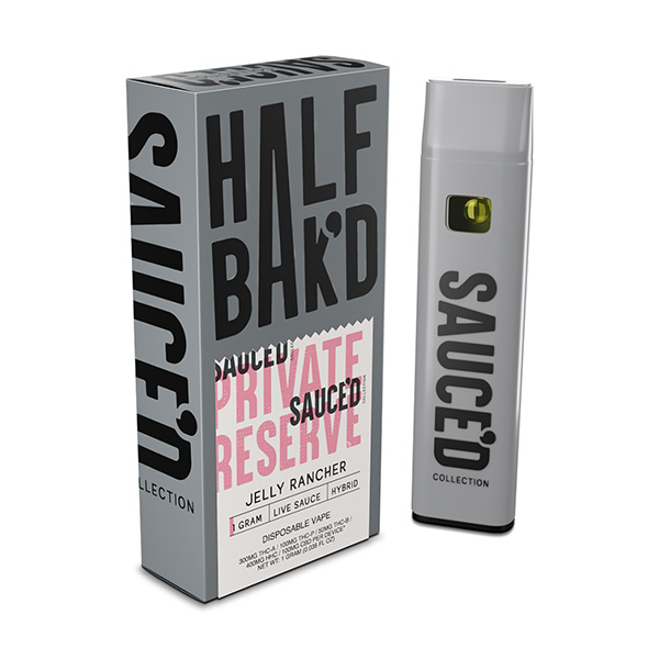 Half Bak’d Sauce’d Private Reserve Vape | 1g | Delta 8 Resellers