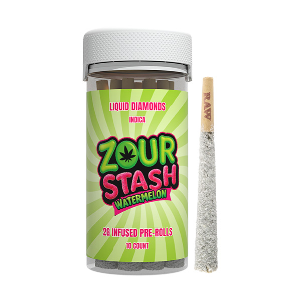 Zour Stash Liquid Diamond Pre-Rolls | (10ct) 20g | Delta 8 Resellers