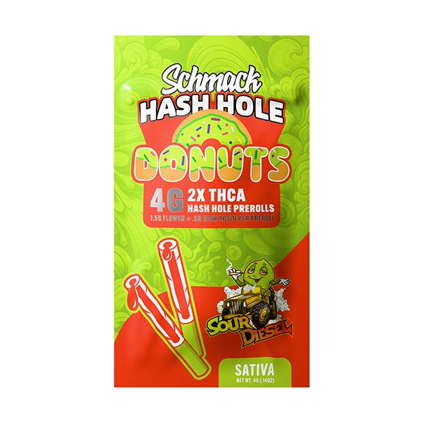 Schmack Donuts THCA Hash Hole Pre-Rolls | (2ct) 4g | Delta 8 Resellers