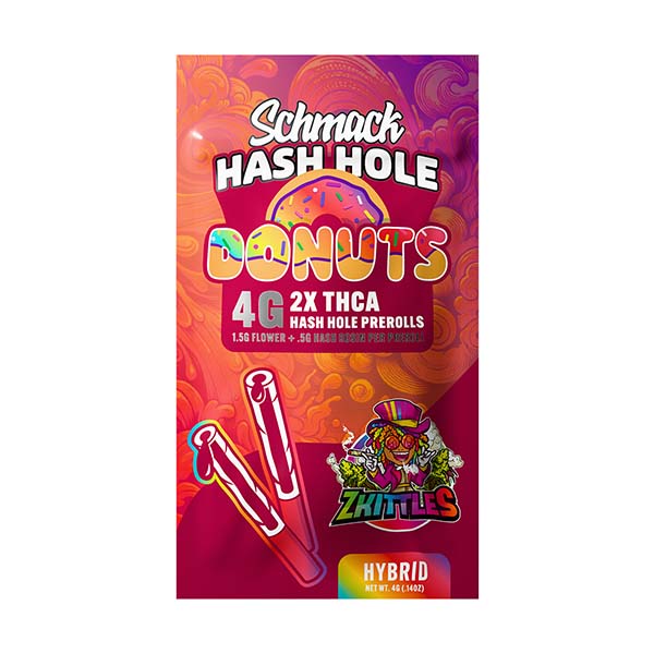 Schmack Donuts THCA Hash Hole Pre-Rolls | (2ct) 4g | Delta 8 Resellers