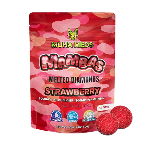 Muha Meds Mambas Melted Diamonds Gummies | (10ct) 3000mg | Delta 8 ...