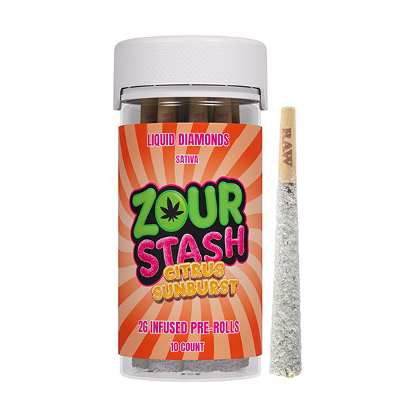 Zour Stash Liquid Diamond Pre-Rolls | (10ct) 20g | Delta 8 Resellers